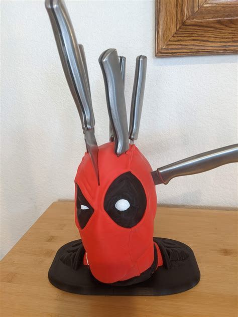 Deadpool Knife Block 3d Printed Etsy