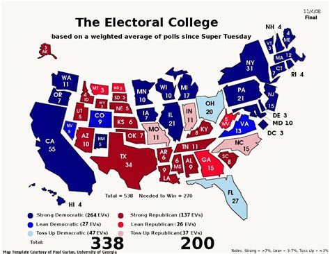 Frontloading Hq Fhqs Final Electoral College Map 11 4 08