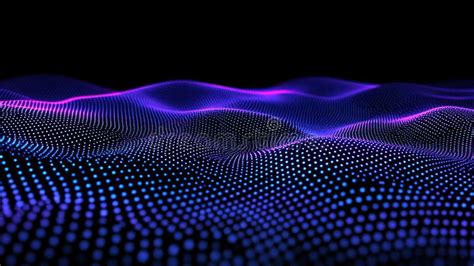 Abstract Digital Waves In Vibrant Colors Create A Visual Representation Of Sound Or Data Stock