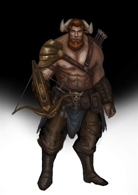 Dnd Half Minotaur Archer By Maggent4 On Deviantart