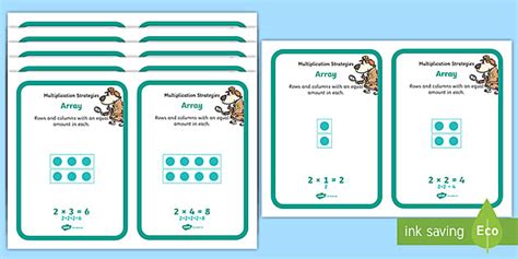 Multiplication 2 Times Table Array Display Poster