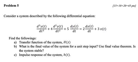Solved Problem Pts Consider A System Chegg Com