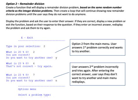 Solved Options Menu Your Program Will Have 4 Functions