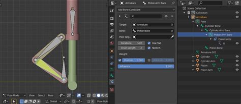Animation Landing Gear Rigging Constraints Using Empties Blender