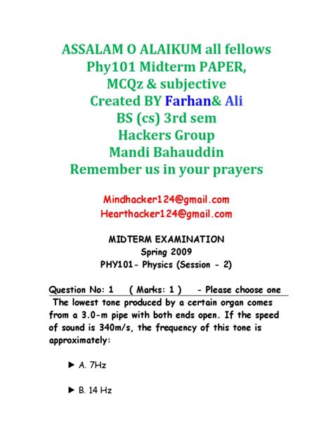 Phy101 Midterm Byhackerzzz Pdf Force Momentum