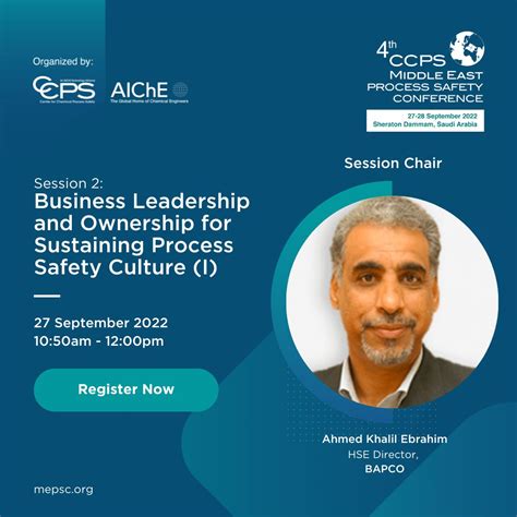 Ccps Middle East Process Safety Conference On Linkedin Ccpsmepsc Mepsc2022 Processsafety