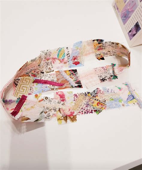 Fabric Snippets Clusters Patchwork Lace Shabby Chic Vintage