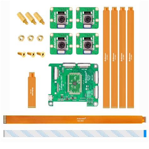 Imx519 16mp Autofocus Synchronised Quad Camera Kit For Raspberry Pi