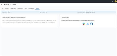 The About Screen Is Not Correctly Shown In Wazuh Dashboard 440 · Issue 5336 · Wazuhwazuh