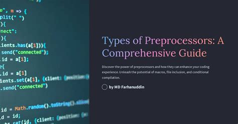 Types Of Preprocessors A Comprehensive Guide