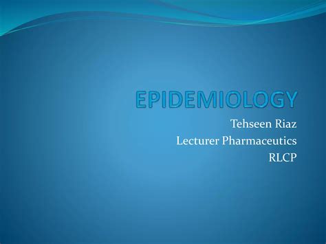 Epidemiology 1 Pptx