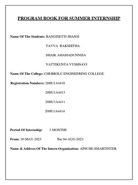 Program Internship Group Pdf Software Testing Internet Of Things