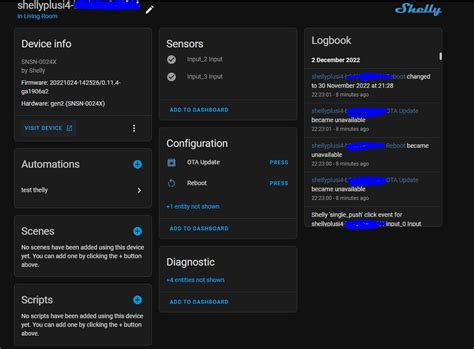 Shelly Plus I4 Button Mode Not Recognized · Issue 83156 · Home