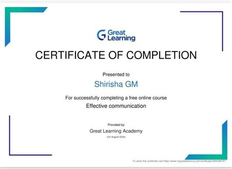 Shirisha Gm On Linkedin Completed The Certification Course In Effective Communication