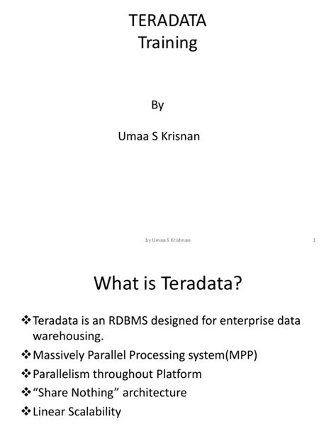 td concepts pdf database index scalability