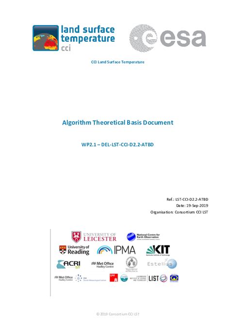 pdf algorithm theoretical basis document