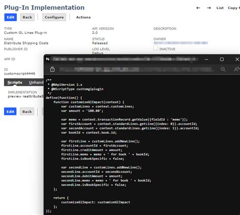Implementing Customizeglimpact In Suitescript 20 — Netsuite Community