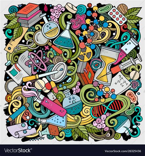 Science Hand Drawn Doodles Royalty Free Vector Image