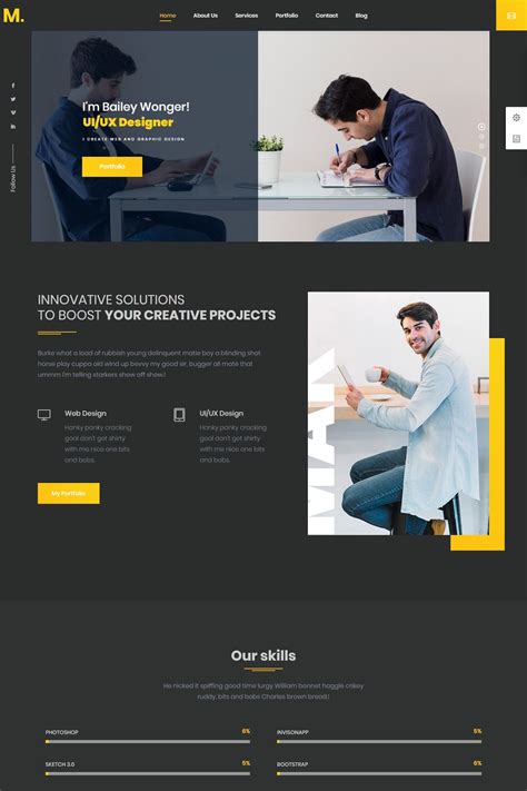 Mak Personal Portfolio And Resume Wordpress Theme Wordpress Theme Design Portfolio Web Design