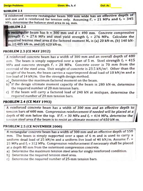 Lecture 4 Srb Design Problems Pdf