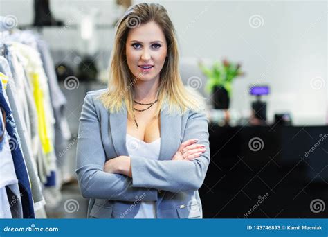 Sales Assistant In Clothing Store Stock Image Image Of Occupation