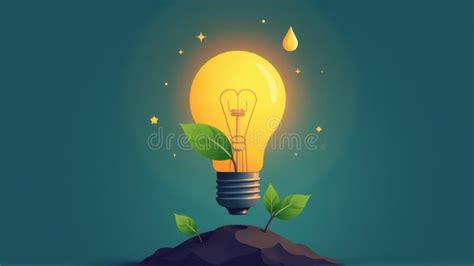 growing ideas lightbulb with plants stock illustration illustration of glowing bright 354787404
