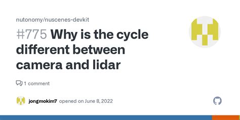 Why Is The Cycle Different Between Camera And Lidar · Issue 775
