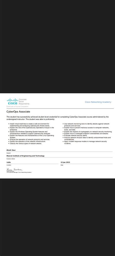 Akash Gaur On Linkedin Ciscocyberops Cybersecurity Certification