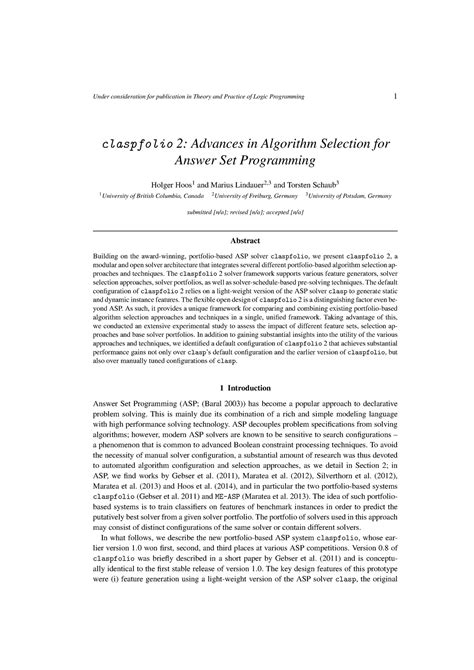 Claspfolio 2 Advances In Algorithm Selection For Answer Set Programming