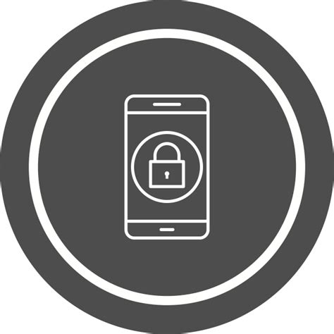 Lock Mobile Application Icon In Trendy Style Isolated Background Mobile Icons Lock Icons