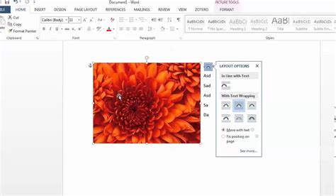 ms word inserting picture between text youtube