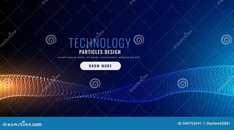 Techology Particle Mesh Background Design Stock Vector Illustration