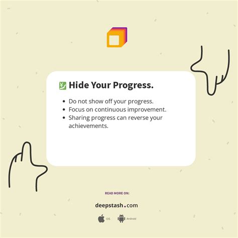 Hide Your Progress Deepstash