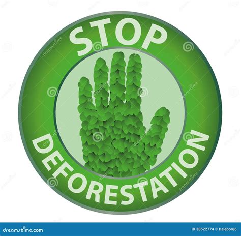 Stop Deforestation Cut Down Forest Tree Icon Cartoon Vector