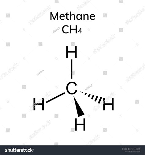 Chemical Structural Formula Methane Stock Vector Royalty Free 2161443635 Shutterstock