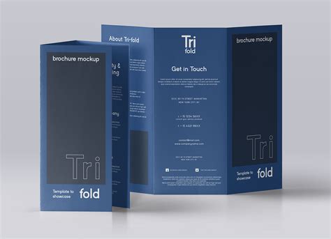 Free A Size Tri Fold Mockup PSD Good Mockups