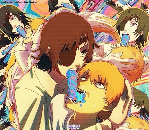 Denji And Himeno Chainsaw Man Drawn By Taku Aywakutakuay Danbooru