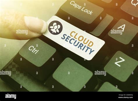 Inspiration Showing Sign Cloud Security Business Concept Imposing A Secured System Of Existing