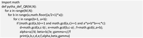 Programme Qui Détermine Les Triplets Pythagoriciens Et Calcul Leurs Download Scientific Diagram