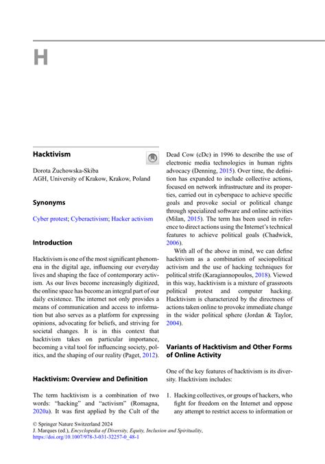 Pdf Hacktivism Pdf Hacktivism