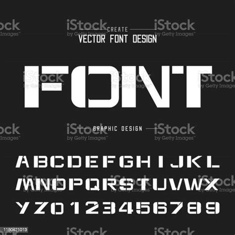 기술 대담한 글꼴 및 알파벳 벡터 기술의 디자인 서체 문자와 숫자 배경 3차원 형태에 대한 스톡 벡터 아트 및 기타 이미지 3차원 형태 교육 그래픽 프린트 Istock