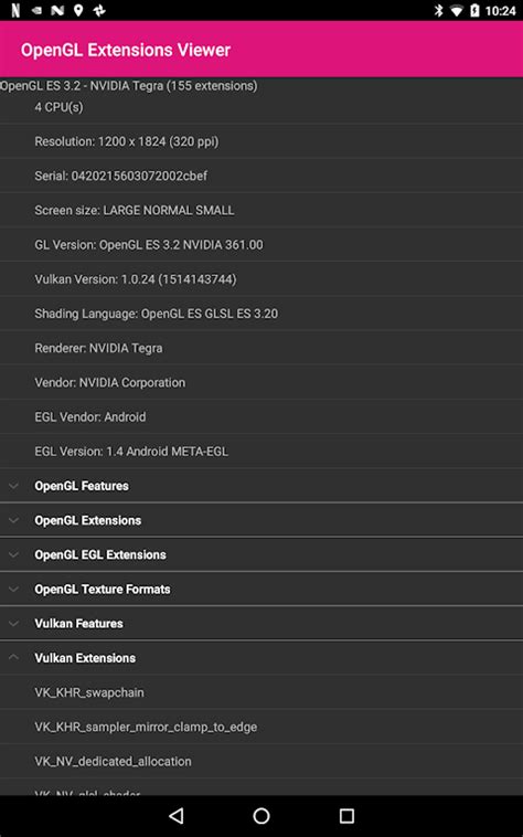 Opengl Es Extensions The Openglvulkan Utility Para Android Descargar