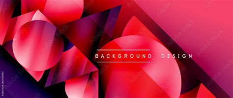 Captivating Abstract Backdrop Composed Of Interlocking Triangles And Circles Forming An