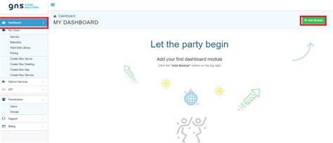 Create Module In Dashboard Server Overview Gns