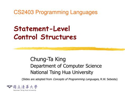 Ppt Cs2403 Programming Languages Statement Level Control Structures Powerpoint Presentation