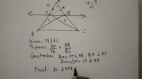 Basic Proportionality Theorem Youtube