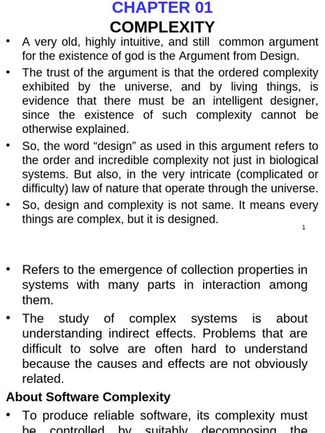 Chapter 02 Complexity Pdf System Complexity