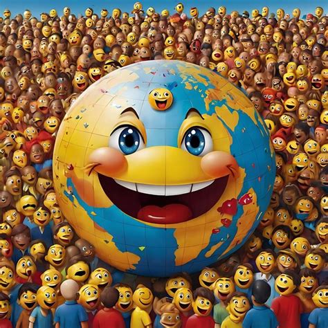 World Emoticon Day Delineation Premium Ai Generated Image