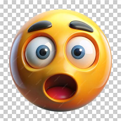 Realistic 3d Emoji With Surprised And Stunned Face Isolated On