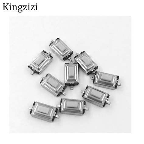 100pcs Tact Tactile Push Button Micro Switch Smd Momentary Smt 2 Pin 3625mm 3x6x25mm